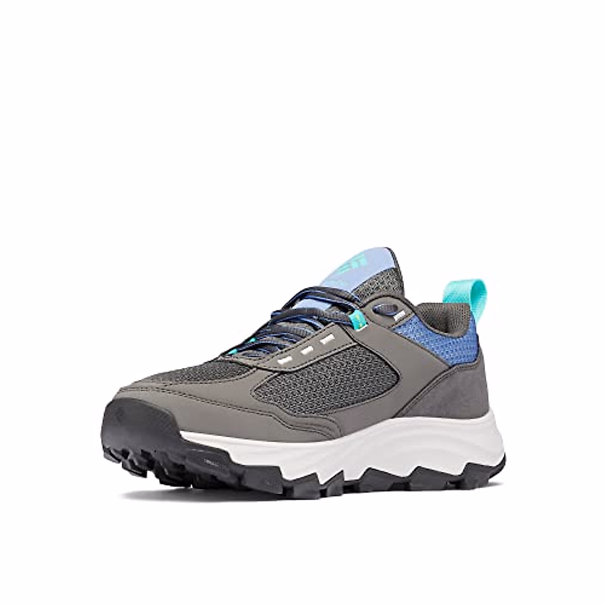 Columbia Women's Hatana Max Outdry Hiking Shoe, Dark Grey/Electric Turquoise, 9 Wide