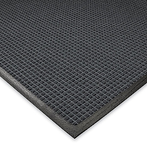 WaterHog Commercial-Grade Entrance Mat, Indoor/Outdoor Floor Mat 6' Length x 4' Width, Charcoal by M+A Matting