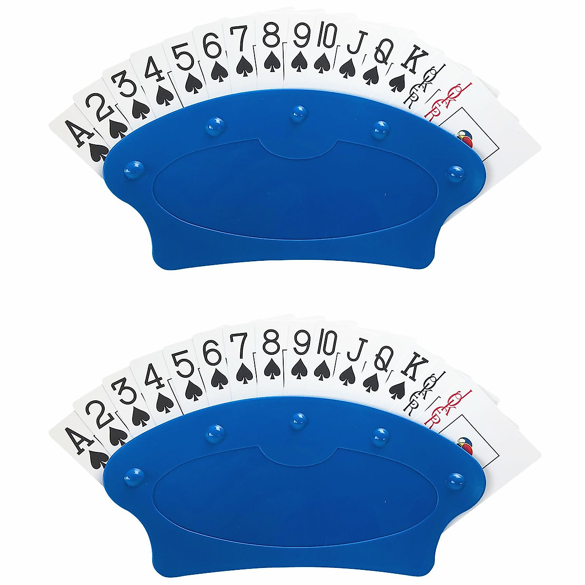 Card Holders for Playing Cards - 2Pack Canasta Cards Tray for Kids Adults Seniors Board Tabletop Games Great for Poker Parties, Family Game Nights