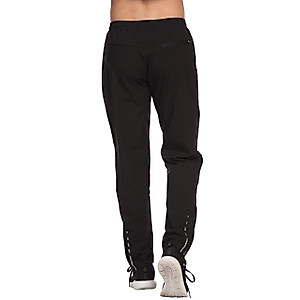 CQC Men's Fleece Cycling Bike Pants Windproof Thermal Athletic Sweatpants for Winter Outdoor Running Hiking Black M