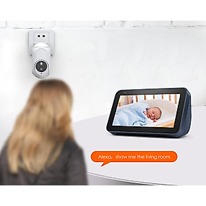 P Panoraxy AI 2K 3MP WiFi Security Indoor Camera, Wireless Plug in Camera, 24/7 Human&Sound Detection, 2.4G PTZ Pet Camera, Dual-Way Talk, Color Night Vision, Compatible with Alexa & Google Home