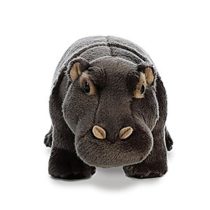 Aurora® Adorable Miyoni® Hippopotamus Stuffed Animal - Lifelike Detail - Cherished Companionship - Gray 10.5 Inches