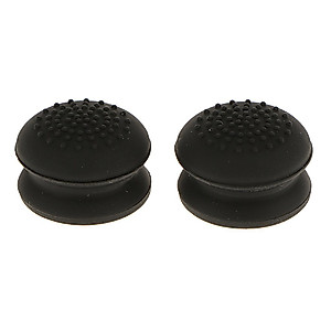 2 x Analog Gamepad Raised Antislip Thumb Stick Grips Thumbsticks Joystick Cap Cover for PS4, PS3, Xbox 360, Xbox One Controller (Black)