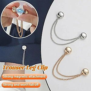 Multi-Function Magnetic Clothing Clips, Multi-Purpose Magnetic Pinless Brooch, 4 Pack Strongest Magnetic Strength Buttons Clips, for Women Clothes Hijab Pins Decorate (Grey)