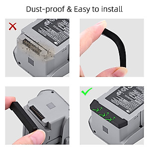 HeiyRC Battery Safe Bag & Battery Dust-proof Plugs for DJI Air 2S/Mavic Air 2 Batteries Protection Storage Case Fireproof Explosion-proof Pouch (3+1 Set)