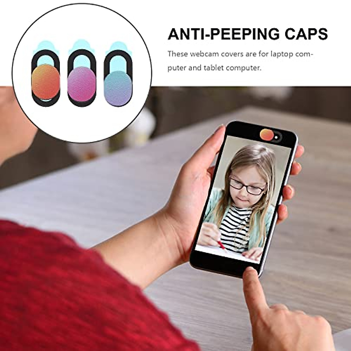 3Pcs Camera Cover Privacy Cover Privacy Protector Webcam Privacy Protection Eye Webcam Cover Slider Decorative Camera Caps Cartoon Notebook Camera Shield Webcam Caps Universal Lens