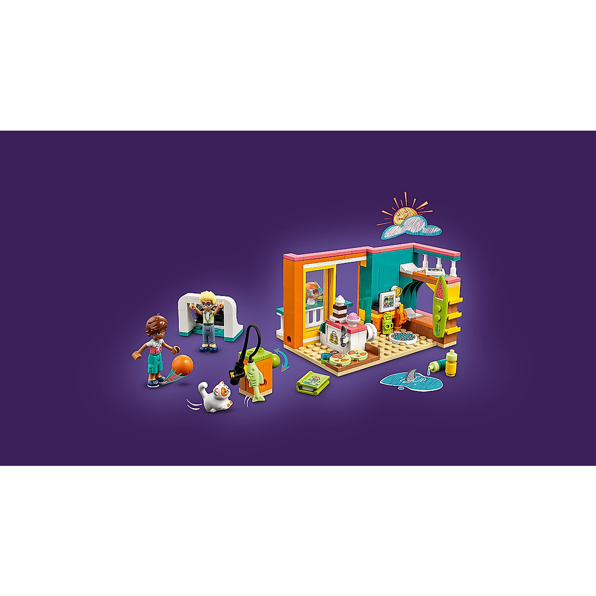 Lego Friends Leo's Room 41754, Baking Themed Bedroom Playset, Collectible Toy for Girls and Boys with Olly Mini-Doll, Accessories & Pet