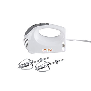 IMUSA USA Hand Mixer with Case 5-Speed ,White, Small