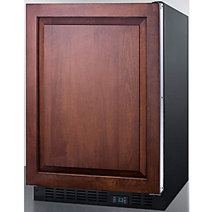 Summit Appliance SCR610BLSDIF Built-in Undercounter Commercial All-Refrigerator with Stainless Steel Interior, Auto Defrost, Panel-Ready Door, Digital Controls, Lock and Black Cabinet