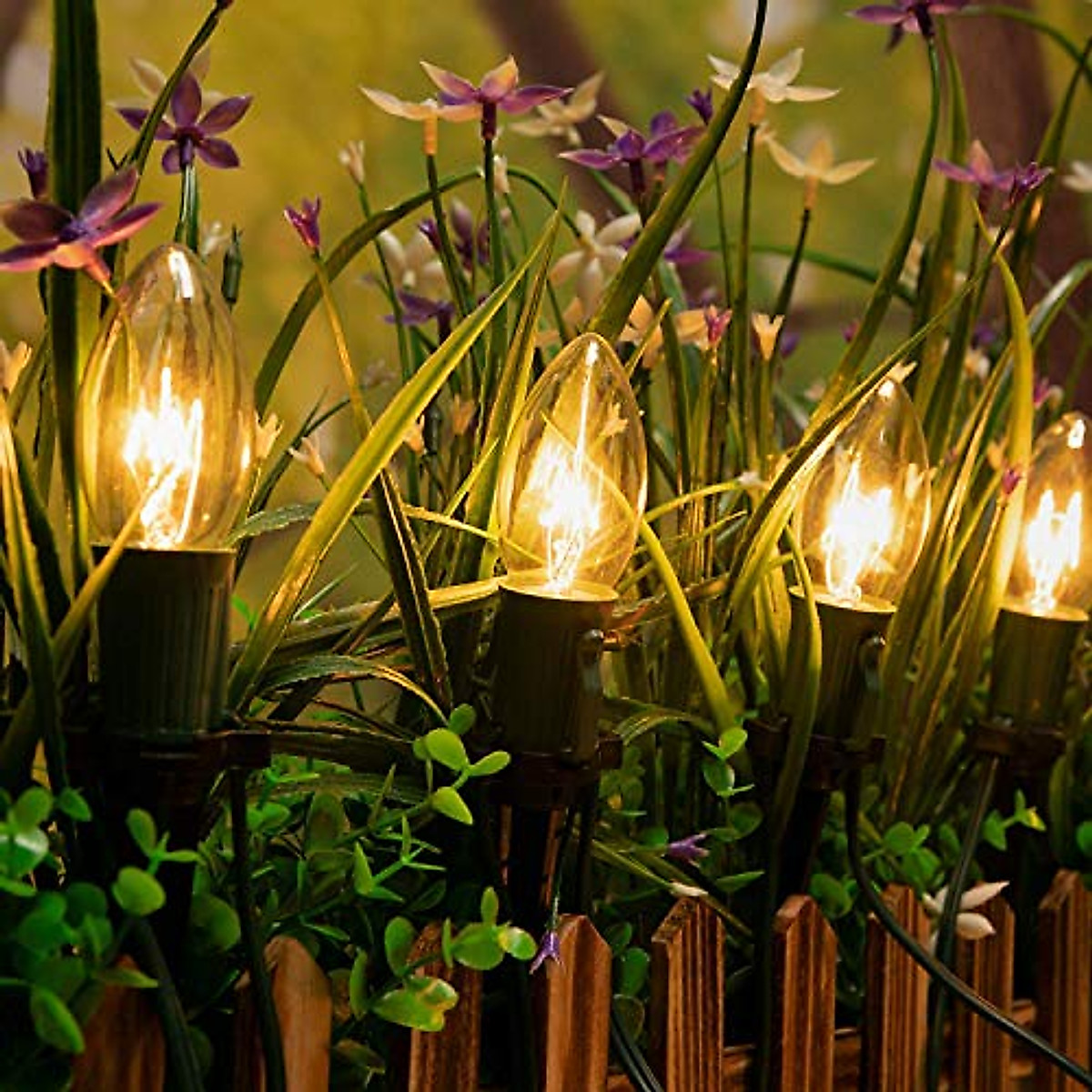 200-Pack Plastic Light Stakes, 4.5 Inch Christmas Yard Stakes for C7 C9 Christmas Lights Outdoor, Universal Light Stakes for Outdoor Holiday Lights Use on Garden Lawn Patio Path Walkway – Black