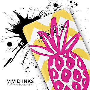 DesignSkinz Pink and Yellow Pineapple Protective Vinyl Decal Wrap Skin Cover Compatible with The Samsung Galaxy S20 (Screen Trim & Back Glass Skin)