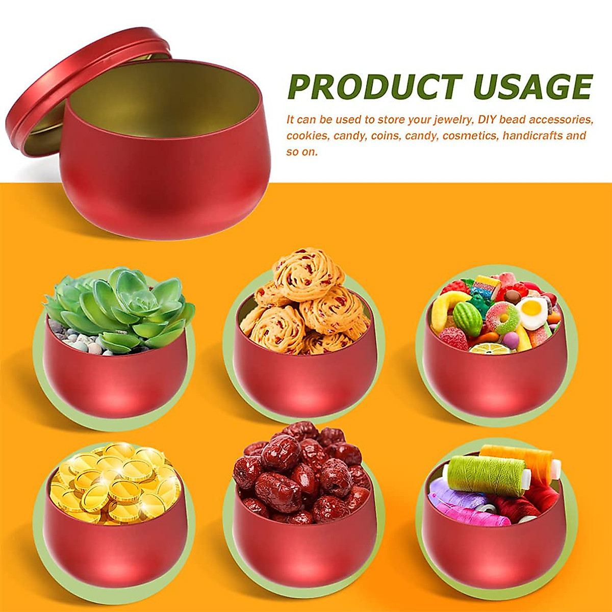 MILISTEN Maneki Candle Tin 12pcs, 8 oz Candle Tin with Lids, Red Candle Jars for Making Candles Arts& Crafts, Storage Waving Cat