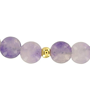 Believe London Co. 6mm Amethyst Beaded Bracelets - Natural Stone Elastic Crystal Bracelet for Women/Men - Long Distance Relationship Gifts - Stress Relief, Healing Crystals & Anxiety Relief