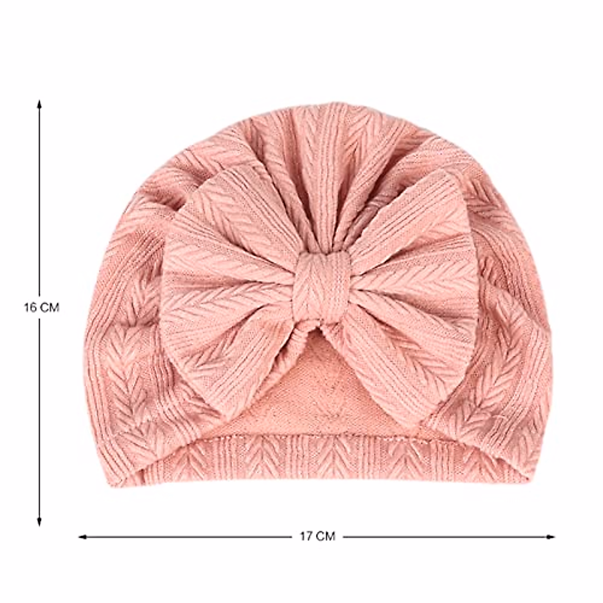 Toddler Hat for Girls Winter Girls Stretch Solid Bow Breathable Hat Caps Headwear 3 Years (F, One Size)