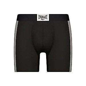 EVERLAST Mens Boxer Briefs, Perfect Boxer Brief for Men Pack of 6 Active Performance Mens Underwear (Small, Red/Charcoal Heather/Light Grey)
