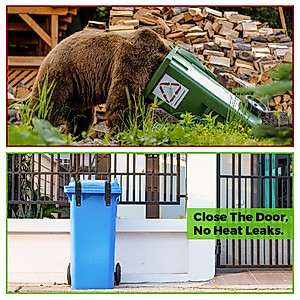 Wuno Shop Trash Can Lid Lock, Bear Proof Trash Can Locks for Animals, Adjustable Trash Can Straps for Raccoon, Garbage Can Lid Locks Outdoor, Trash Bin Buckle Lock - 4 Pack