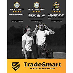 TRADESMART Ear Muffs & Glasses for Shooting, with Hard Carrying Case