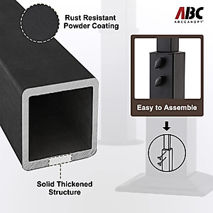 ABCCANOPY 8'x 5' Grill Gazebo Canopy - Outdoor BBQ Gazebo Shelter with LED Light, Patio Canopy Tent for Barbecue and Picnic (Khaki)