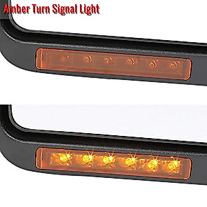 Carpartsinnovate For 07-14 Power Heated Polished Chrome Driver Side Mirror Left w/LED Signal+Puddle Lamps