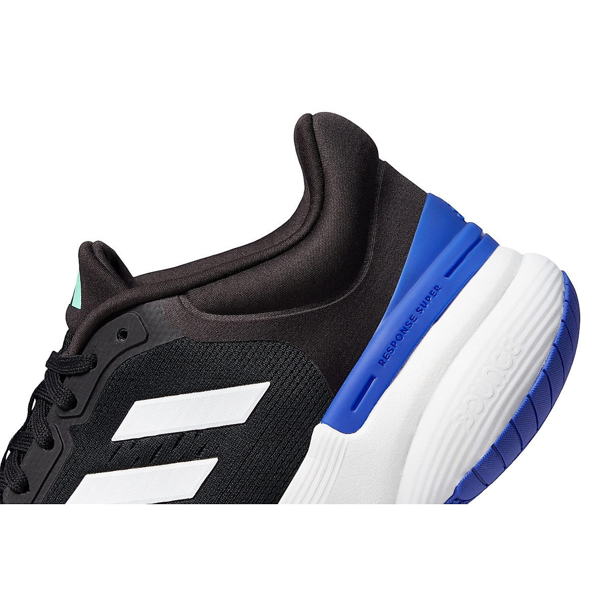 adidas Men's Response Super 3.0 Running Shoe, Black/White/Pulse Mint, 11.5
