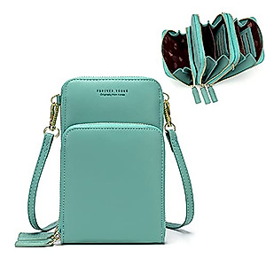 myfriday Small Crossbody Cell Phone Purse for Women, Mini Messenger Shoulder Handbag Wallet with Credit Card Slots