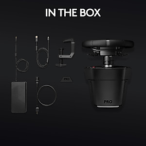 Logitech G PRO Racing Wheel for PC, Direct Drive 11 Nm Force, TRUEFORCE Force Feedback, Magnetic Gear Shift Paddles, Dual Clutch, OLED Display, Quick Release, PRO Button Layout