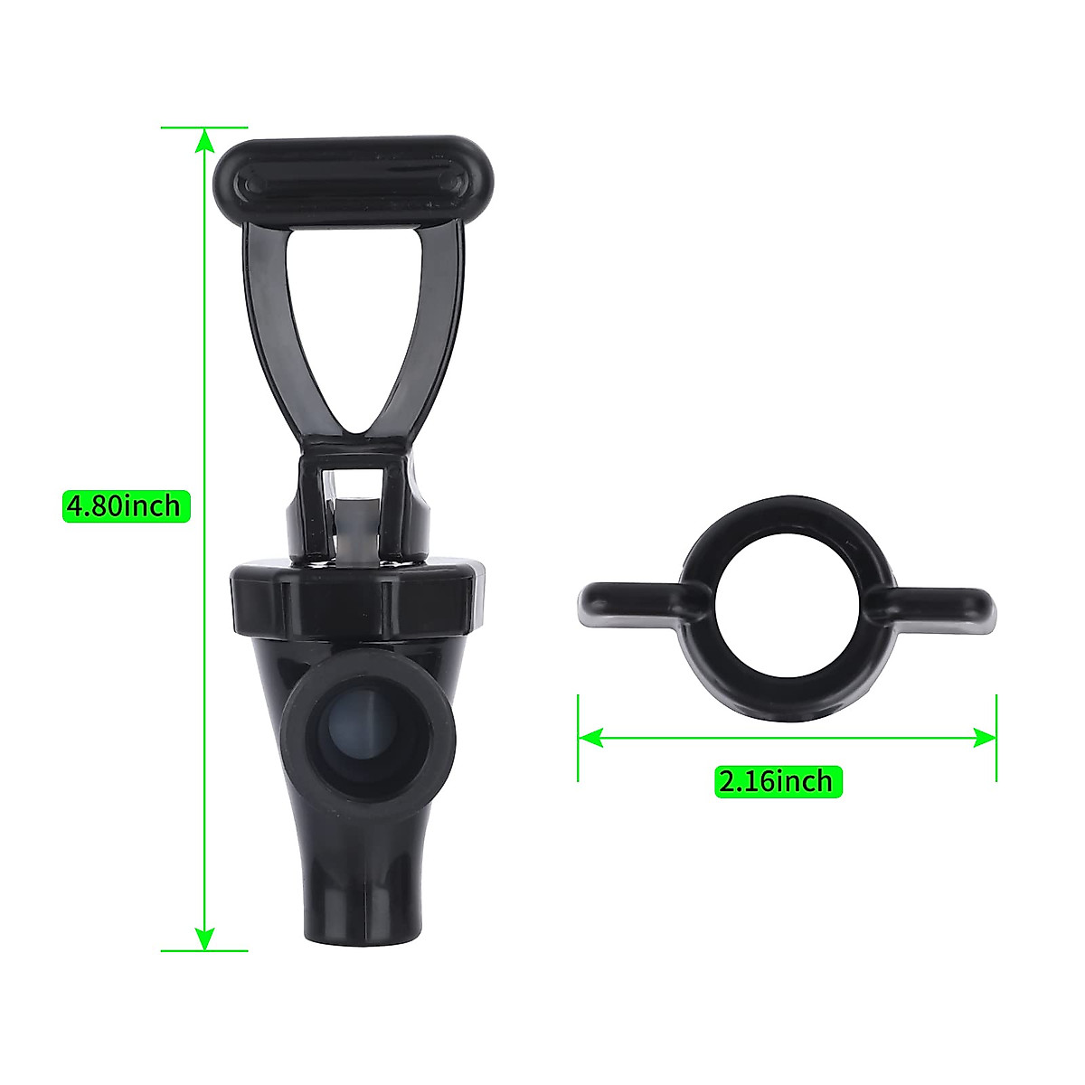 Vonluxin 03260.0002 Faucet Kit for Tea Dispenser, Replacement Spigot for Beverage Dispenser (2 Pack Set, Include 2 Wing Nut and 2 C-Ring) (1 Pack)