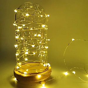 4 Pack 50 Led Fairy Lights Battery Operated with 8 Modes Remote Control Timer 16.5 Feet Waterproof Copper Wire Twinkle String Lights for Home Indoor outdoor Decor (Warm White)