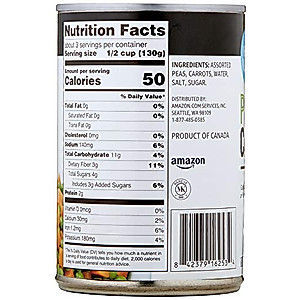 Amazon Brand - Happy Belly Peas & Carrots, 15 ounce (Pack of 1)