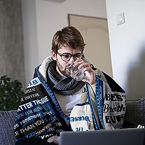 Gifts for Brother Blanket, Brother Gifts from Sister, Brother Gifts Blanket, Big Brother Gift, Brother Birthday Gift for Brother, Gifts for Brother from Brother Adult Graduation Blanket 60"x 50"