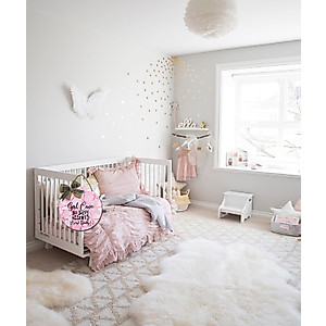 Isaric Girl Cave Sign, Girls Room Decorations for Bedroom, Wood Decoration Hanging Sign, High Precision Printing, Kids Room Signs for Door, No Boys Allowed Sign, Room Decor 11In（With bow）