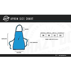 Crazy Dog T-Shirts Cookout Apron Kitchen Ninja Funny Cooking Smock (Black) - Black; One size