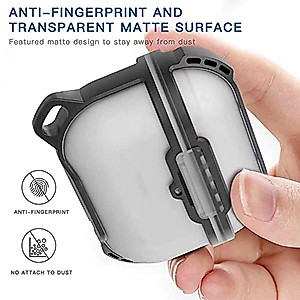 Towevine Waterproof AirPods Pro Case Cover, IP68 Waterproof Shockproof Dustproof Full-Body Protective Rugged Case for AirPods Pro with Keychain, Support Wireless Charging, Visible LED Light