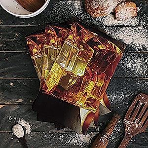 Meet 1998 Wine Glass Beverage Whiskey Kitchen Towels, Set of 4 Hand Drying Towel, Soft Absorbent Multipurpose Cloth Tea Towels for Cooking Baking, Ciger Black Washable Dish Towels Cloth 18x28 Inch