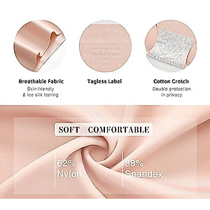 Altheanray Womens Underwear Bikini Silky Seamless Underwear for Women Panties Cheeky Invisible Hipster No Show Soft Stretch V Cut Women's Underwear,Pack of 6,XS-XL(AWB833M-NewColor)