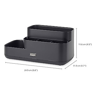 Joseph Joseph EasyStore - Bathroom Storage Caddy Organizer for bathroom accessories, Matt Black