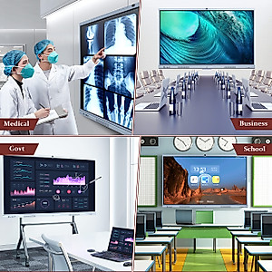 Smart Board Collaboration Hub, JYXOIHUB 65 Inch 4K Digital Electronic Whiteboard Built in Dual System and 20MP Camera for Classroom and Business, Interactive Whiteboard with Video Conference System
