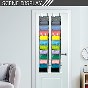 zebricolo,2pack, Hanging Closet Organizer, Upgrade 48 Larger Pockets, Legging Organizer, ​Thicken Metal Hooks, Legging Organizer for Closet, Space Saver, t Shirt Organizer, Yoga Pants