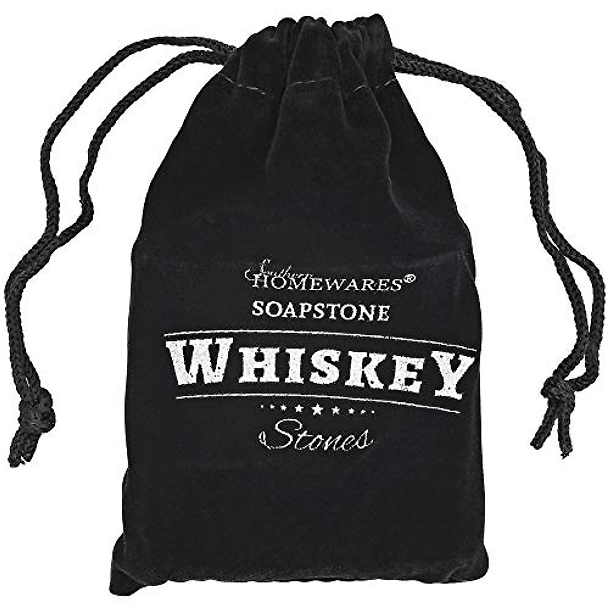 Southern Homewares Soapstone Whiskey Stones Chilling Rocks Beverage Cooler Set of 9 W/ Storage Bag
