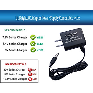 UpBright 8.4V AC/DC Adapter Compatible with Water Tech LC099-2S LC099-2S-US-EU Pool Vac Blaster Catfish Li Vacuum Cleaner 20000CL CAT003LI P20X003LI SPDV008LI IVAC C2 250 FX-4 21001DL 9V Power Charger