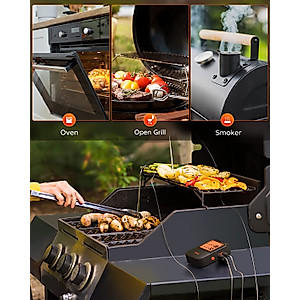 Govee Wireless Meat Thermometer, Bluetooth Meat Thermometer for Smoker Oven, Digital Grill Thermometer with 4 Probes, Remote App Timer Mode, Smart BBQ Thermometer for Cooking Turkey Fish Beef