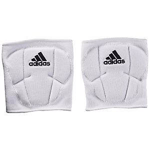 adidas Unisex-Adult Sleek 5 Inch Knee Pad, White/Black, Medium