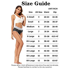 POKARLA Womens Cotton Underwear High Waist Full Coverage Briefs Soft Breathable Postpartum Panties Stretch Underpants Regular & Plus Size