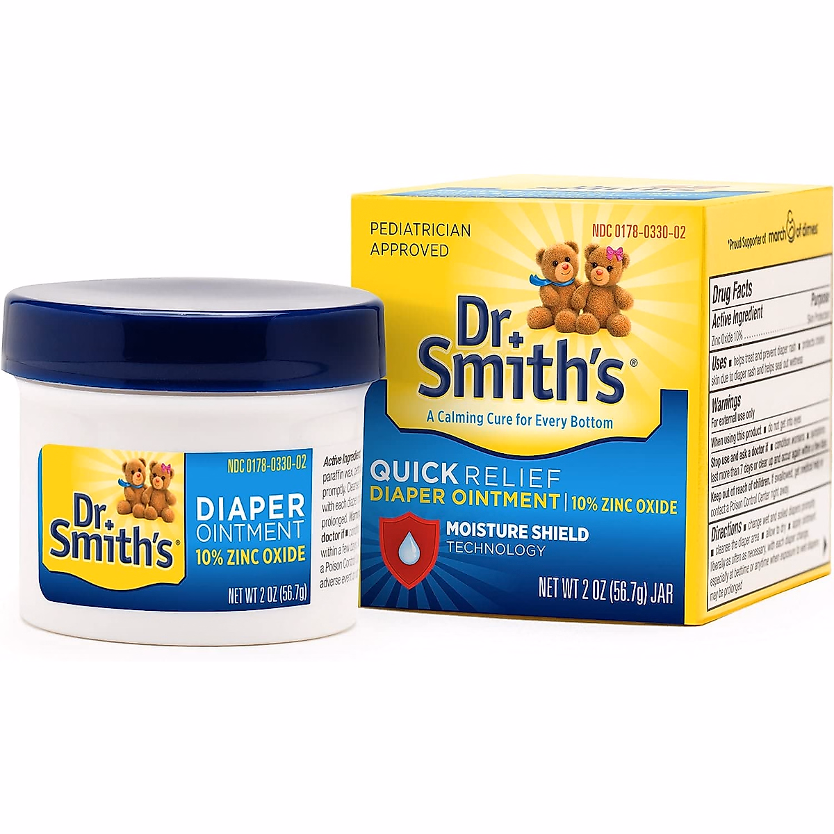 Dr. Smith's Quick Relief Diaper Rash Ointment, 2 Ounce - Pack of 2