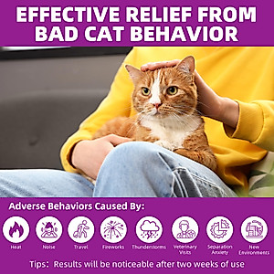 G · PEH Cat Pheromones Calming Diffuser Refill, 6 Pack Cat Calming Diffuser Refills Kit, Relieve Anxiety Stress 180 Days for Cats Calm, 48ml Fit All Common Diffusers Plug in