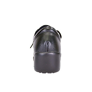 24 Hour Comfort Meg (1004) Women's Wide Width Lace-Up Leather Comfort Shoes Black 5
