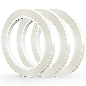 GLAMFIELDS 3 Rolls 1/4" 60Yd Floral Tapes,Clear Floral Tape,White Floral Tape for Bouquet Stem Wrap, Waterproof Florist Tape for Flower Arrangements Supplies Craft Corsages Wedding 60 Yd/Roll
