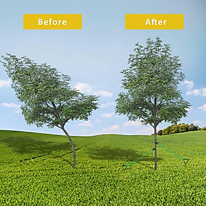 FCENDS Tree Stake Kit, Heavy Duty Spiral Tree Stakes and Supports for Leaning Trees and Young Trees Straightening, Protect Trees from Bad Weather