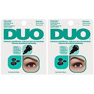 DUO Individual Lash Adhesive, for False Individual Lashes, Dark, 0.25 oz, 2-Packs