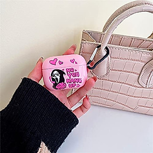 New Cartoon Screaming Ghost face Airpod pro Case 2nd Generation Case Cover for Funny Airpod pro 2 Skins Cool Horror Design Protective Cover（2023） (Pink Doctor)